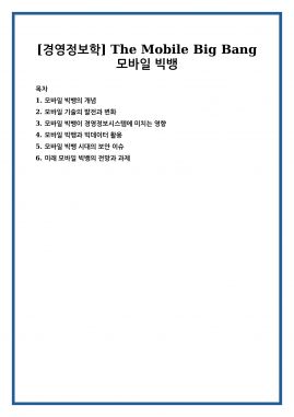 [경영정보학] The Mobile Big Bang 모바일 빅뱅-1페이지