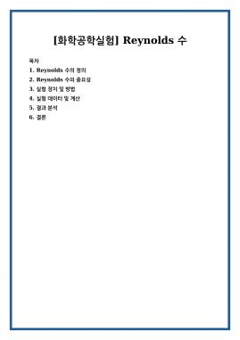 [화학공학실험] Reynolds 수-1페이지