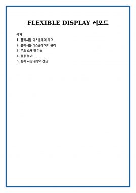 FLEXIBLE DISPLAY 레포트-1페이지