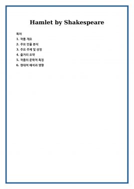 Hamlet by Shakespeare-1페이지