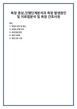 욕창 증상,진행단계분석과 욕창 발생원인 및 치료법분석 및 욕창 간호사정-1페이지