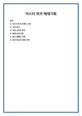 미스터 피자 매체기획-1페이지