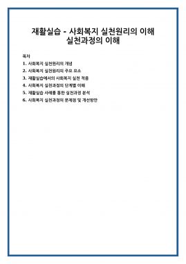 재활실습 - 사회복지 실천원리의 이해 실천과정의 이해-1페이지