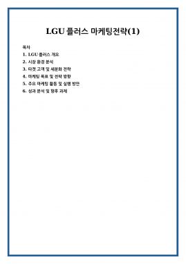 LGU플러스 마케팅전략(1)-1페이지