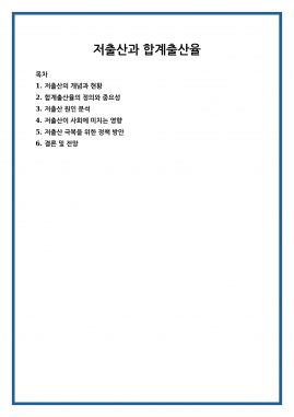 저출산과 합계출산율-1페이지