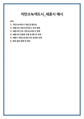 저탄소녹색도시_세종시 예시-1페이지