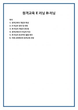 원격교육 E러닝 B러닝-1페이지