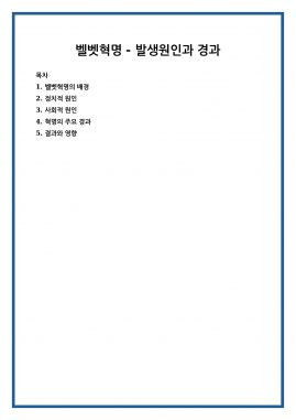 벨벳혁명 - 발생원인과 경과-1페이지