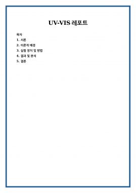 UV-VIS 레포트 자료-1페이지