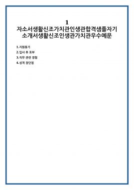 1자소서생활신조가치관인생관합격샘플자기소개서생활신조인생관가치관우수예문-1페이지