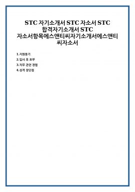 STC자기소개서STC자소서STC합격자기소개서STC자소서항목에스앤티씨자기소개서에스앤티씨자소서-1페이지