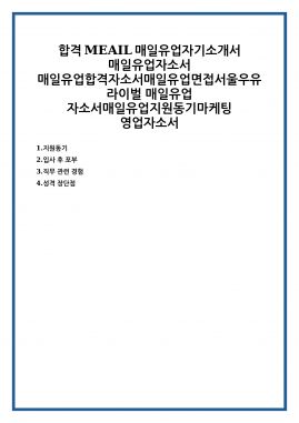 합격MEAIL매일유업자기소개서 매일유업자소서 매일유업합격자소서매일유업면접서울우유 라이벌 매일유업 자소서매일유업지원동기마케팅 영업자소서-1페이지