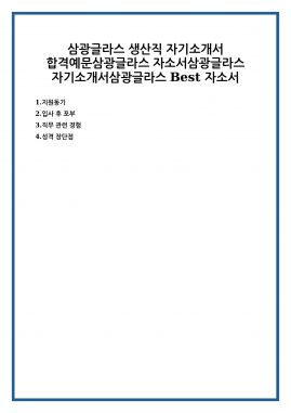삼광글라스 생산직 자기소개서 합격예문삼광글라스 자소서삼광글라스 자기소개서삼광글라스 Best 자소서-1페이지