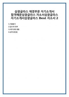 삼광글라스 재경부문 자기소개서 합격예문삼광글라스 자소서삼광글라스 자기소개서삼광글라스 Best 자소서 2-1페이지