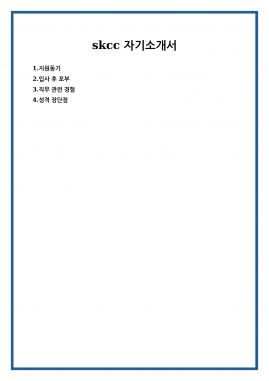 skcc 자기소개서-1페이지