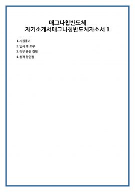 매그나칩반도체 자기소개서매그나칩반도체자소서1-1페이지