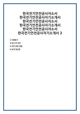 한국전기안전공사자소서 한국전기안전공사자기소개서 2-1페이지