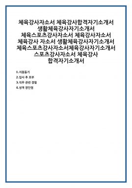 체육강사자소서 체육강사합격자기소개서 생활체육강사자기소개서 체육스포츠강사자소서 체육강사 자소서 체육스포츠강사자소서체육강사자기소개서 스포츠강사자소서 합격자기소개서-1페이지