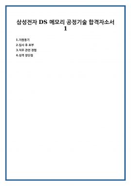 삼성전자 DS 메모리 공정기술 합격자소서1-1페이지