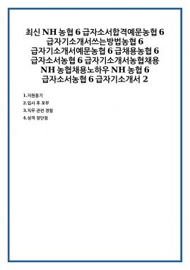 최신NH농협6급자소서합격예문농협6급자기소개서쓰는방법농협6급자기소개서예문농협6급채용농협6급자소서농협6급자기소개서농협채용NH농협채용노하우NH농협6급자소서농협6급자기소개서 2-1페이지