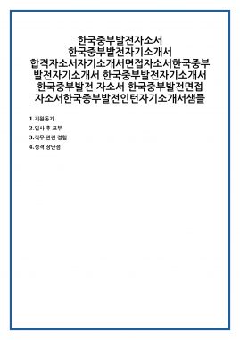 한국중부발전자소서 한국중부발전자기소개서 합격자소서자기소개서면접자소서한국중부발전자기소개서 한국중부발전 자소서 한국중부발전면접 자소서한국중부발전인턴자기소개서샘플-1페이지