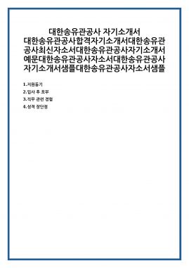 대한송유관공사 자기소개서 대한송유관공사합격자기소개서대한송유관공사최신자소서대한송유관공사자기소개서예문대한송유관공사자소서대한송유관공사자기소개서샘플대한송유관공사자소서샘플-1페이지