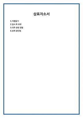 삼표자소서 레포트 자료-1페이지