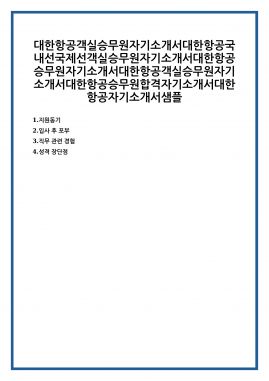 대한항공객실승무원자기소개서대한항공국내선국제선객실승무원자기소개서대한항공승무원자기소개서대한항공객실승무원자기소개서대한항공승무원합격자기소개서대한항공자기소개서샘플-1페이지