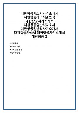대한항공자소서자기소개서 대한항공자소서일반직 대한항공자기소개서 대한항공일반직자소서 대한항공일반직자기소개서 대한항공자소서 대한항공 2-1페이지