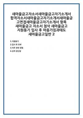 새마을금고자소서새마을금고자기소개서 합격자소서새마을금고자기소개서새마을금고면접새마을금고자기소개서 항목 새마을금고 자소서 첨삭 지원동기 입사 후 마음가짐과태도 새마을금고일반 2-1페이지