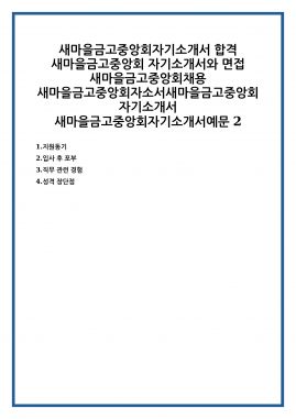새마을금고중앙회자기소개서 합격 새마을금고중앙회 자기소개서와 면접 새마을금고중앙회채용 새마을금고중앙회자소서새마을금고중앙회자기소개서 새마을금고중앙회자기소개서예문 2-1페이지