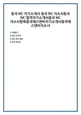 동국SC자기소개서 동국SC자소서동국SC합격자기소개서동국SC자소서항목동국에스앤씨자기소개서동국에스앤씨자소서-1페이지