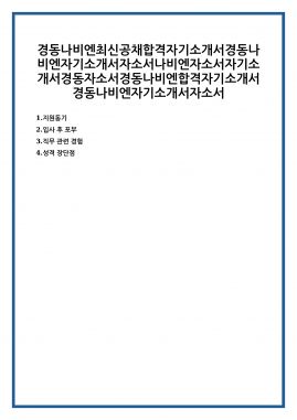 경동나비엔최신공채합격자기소개서경동나비엔자기소개서자소서나비엔자소서자기소개서경동자소서경동나비엔합격자기소개서경동나비엔자기소개서자소서-1페이지