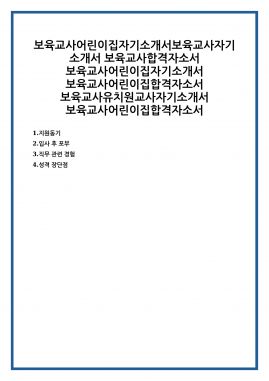 보육교사어린이집자기소개서보육교사자기소개서 보육교사합격자소서 보육교사어린이집자기소개서 보육교사어린이집합격자소서 보육교사유치원교사자기소개서-1페이지