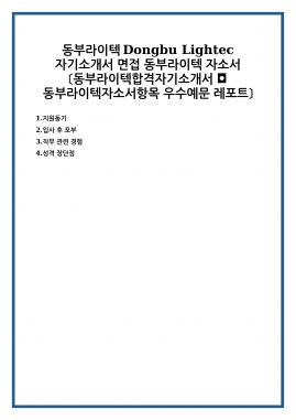 동부라이텍Dongbu Lightec 자기소개서 면접 동부라이텍 자소서 〔동부라이텍합격자기소개서 ? 동부라이텍자소서항목 우수예문 레포트〕-1페이지