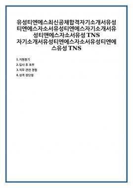 유성티엔에스최신공채합격자기소개서유성티엔에스자소서유성티엔에스자기소개서유성티앤에스자소서유성TNS자기소개서유성티엔에스자소서유성티엔에스유성TNS-1페이지