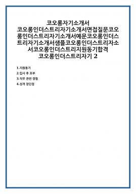 코오롱자기소개서 코오롱인더스트리자기소개서면접질문코오롱인더스트리자기소개서예문코오롱인더스트리자기소개서샘플코오롱인더스트리자소서코오롱인더스트리지원동기합격 코오롱인더스트리자기 2-1페이지