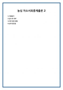 농심 자소서최종제출본 2-1페이지