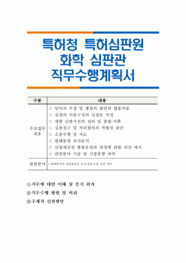 특허청 특허심판원 화학 심판관 직무수행계획서 (2)-1페이지