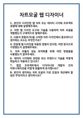 [면접 합격자료] 차트모굴 웹 디자이너 면접 질문 및 답변 합격 예문 기출 문항 최종 준비 자료-1페이지