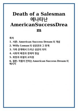 Death of a Salesman 에나타난 AmericanSuccessDream-1페이지