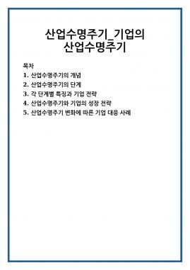 산업수명주기_기업의 산업수명주기-1페이지