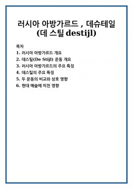 러시아 아방가르드 , 데슈테일(데 스틸destijl)-1페이지