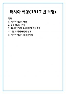 러시아 혁명(1917년 혁명)-1페이지