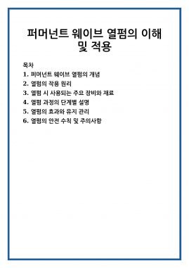 퍼머넌트 웨이브 열펌의 이해 및 적용-1페이지