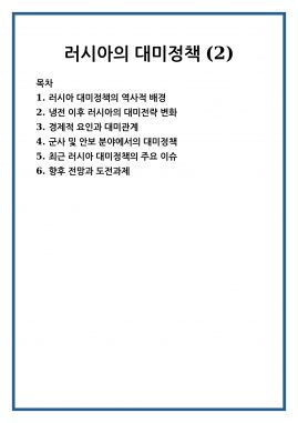 러시아의 대미정책 (2)-1페이지