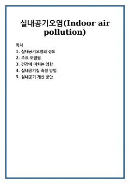 실내공기오염(Indoor air pollution)-1페이지