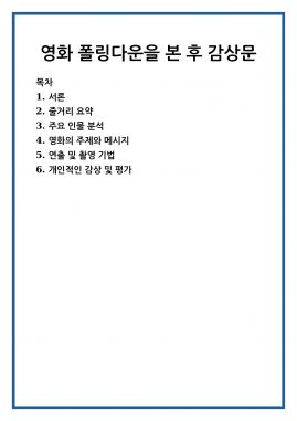 영화 폴링다운을 본 후 감상문-1페이지