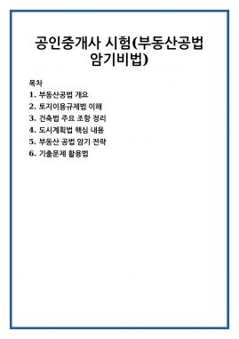 공인중개사 시험(부동산공법 암기비법)-1페이지
