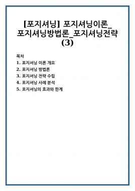 [포지셔닝] 포지셔닝이론_포지셔닝방법론_포지셔닝전략 (3)-1페이지